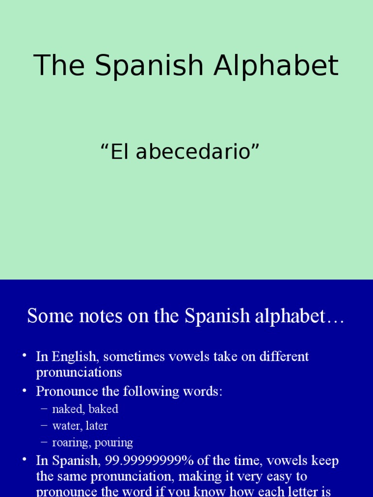 The Spanish Alphabet: "El Abecedario" | PDF