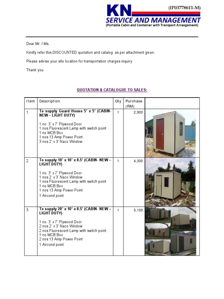 Catalogue - (Cabin & Container) | PDF | Building Engineering | Building ...