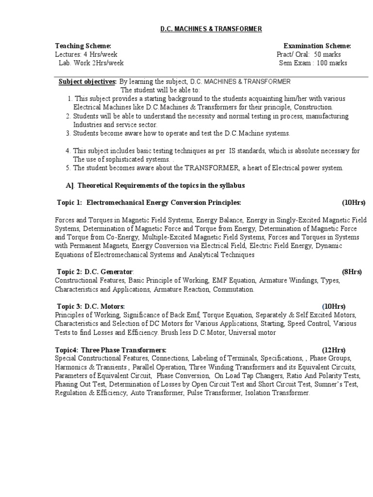 DC Machines & Transformers | PDF | Transformer | Force
