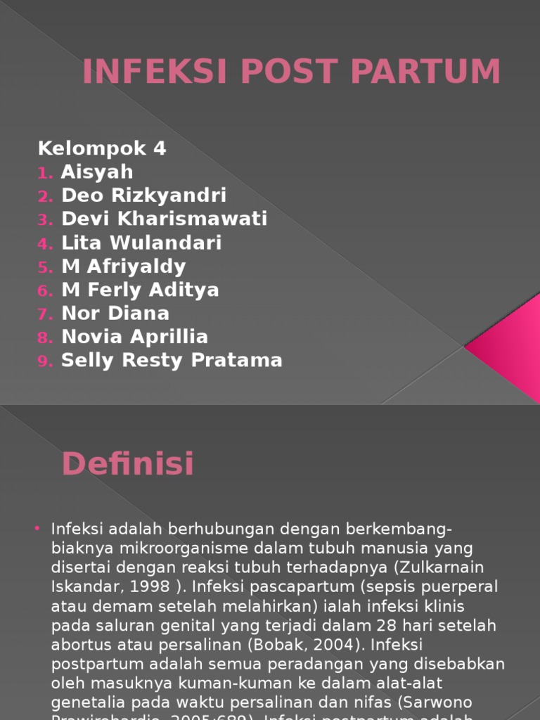 Infeksi Post Partum | PDF