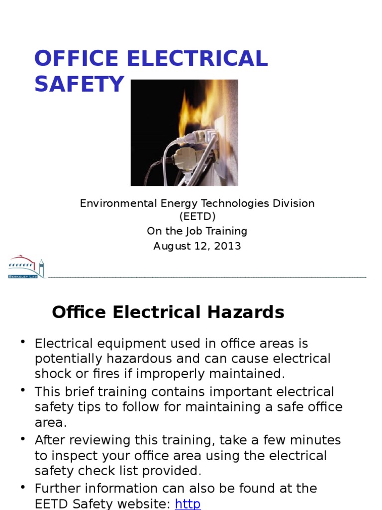 Office Electrical Safety Guidelines | PDF | Ac Power Plugs And Sockets ...