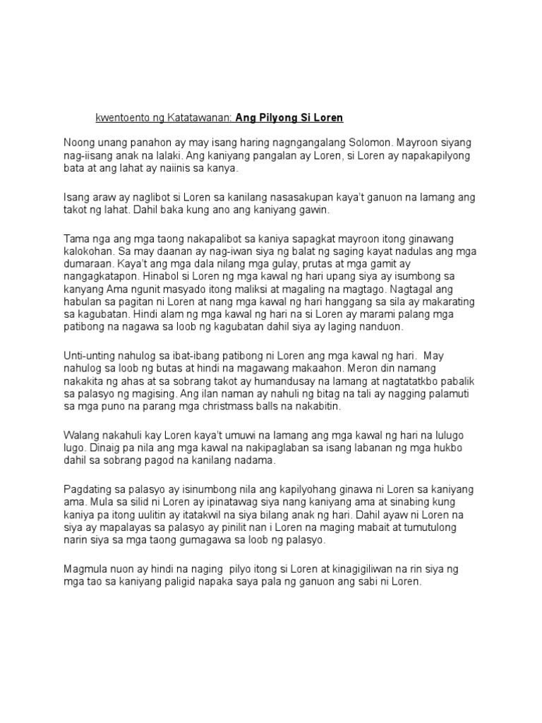 Kwentoento NG Katatawanan | PDF