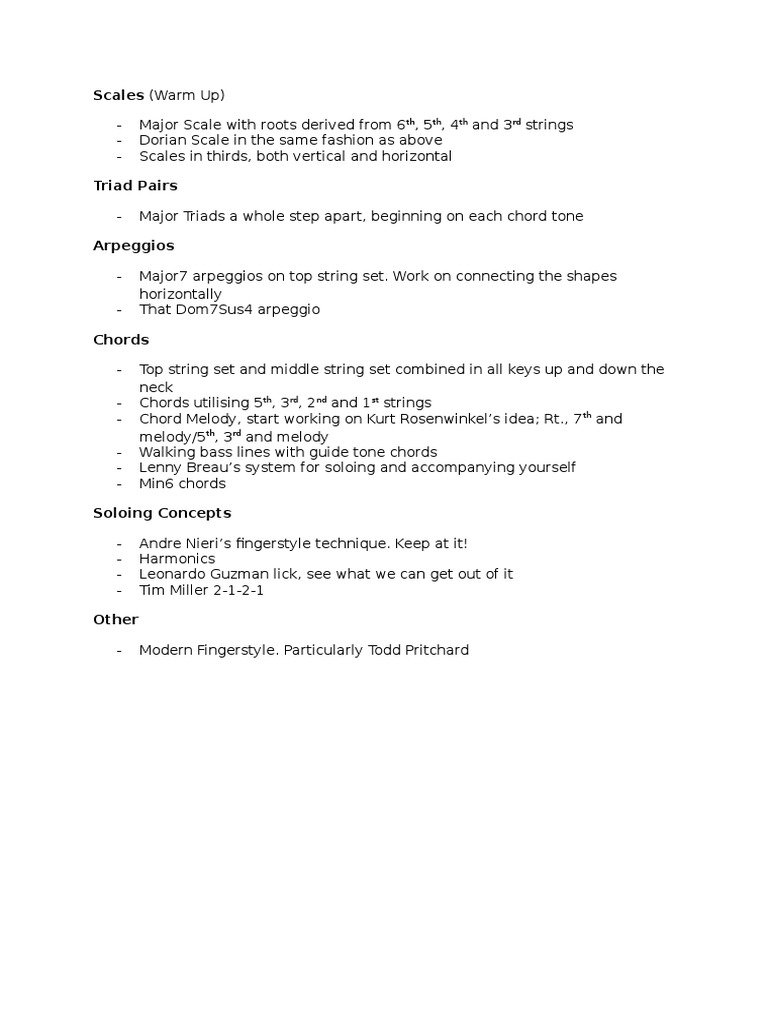 Scales (Warm Up) : TH TH TH RD | PDF