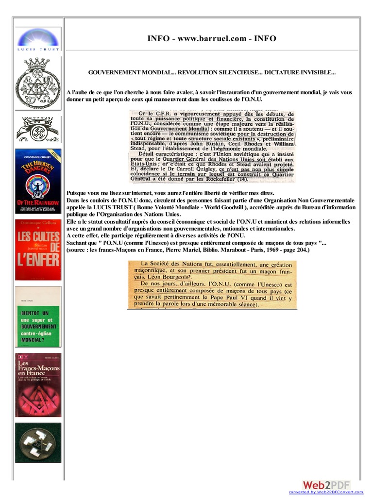 Lucis Trust: Secte et ONU | PDF | New Age | Theosophy