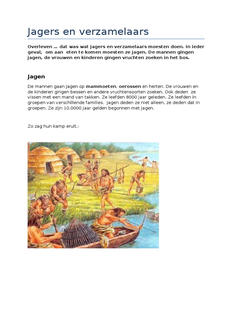 Jagers en Verzamelaars | PDF