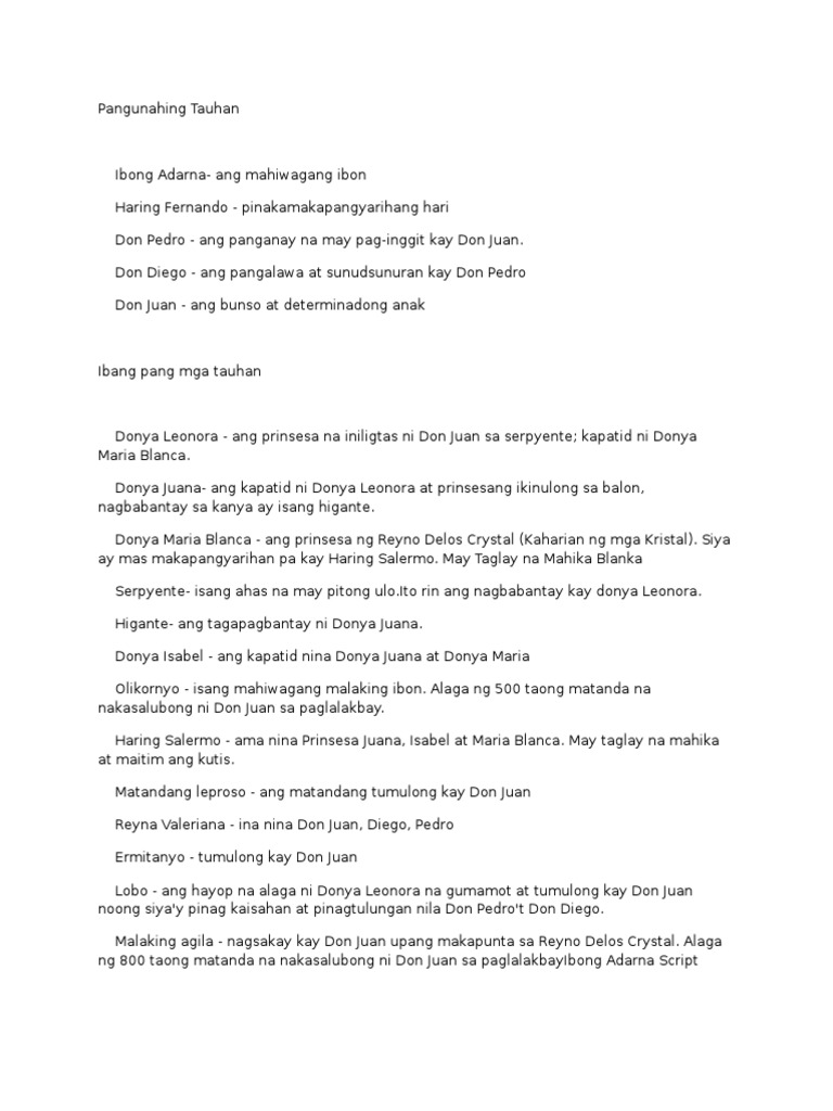 Donya Isabel Sa Ibong Adarna