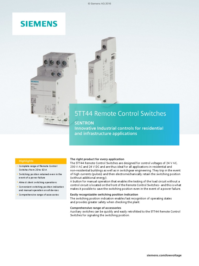 5TT44 Remote Control Switches 201612161333596585 | PDF | Telephone ...