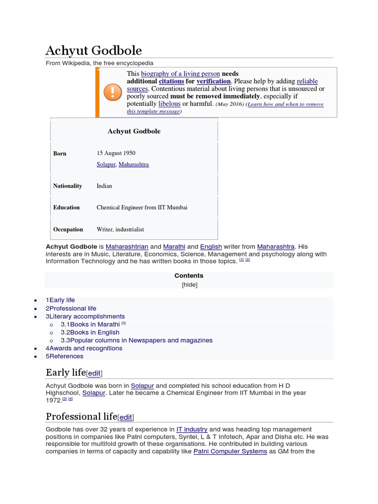 Achyut Godbole | PDF | Science | Science (General)