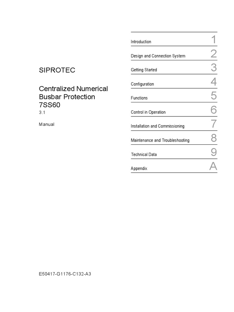 7ss60xx Manual A3 V031101 en PDF | PDF | Relay | Transformer