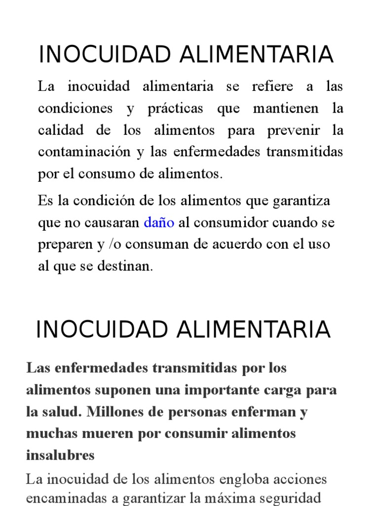 Inocuidad Alimentaria | PDF | Alimentos | Residuos