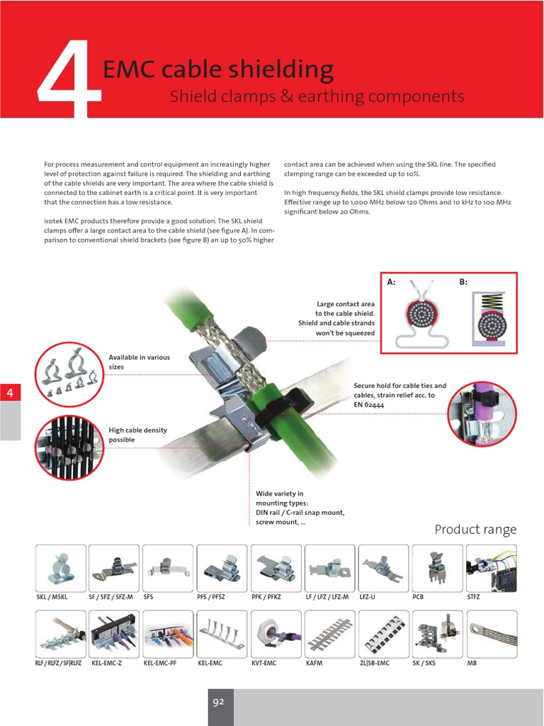 Clamp EMC 29 | Cable | Screw