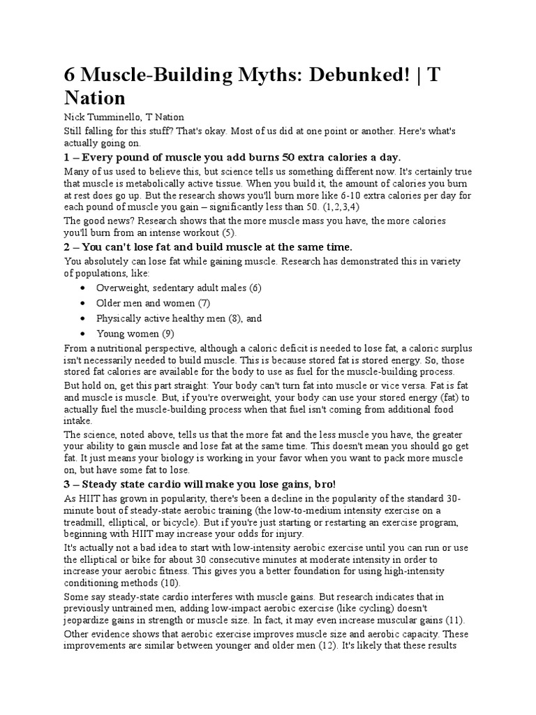 6 Muscle-Building Myths: Debunked! Exploring Common Misconceptions ...