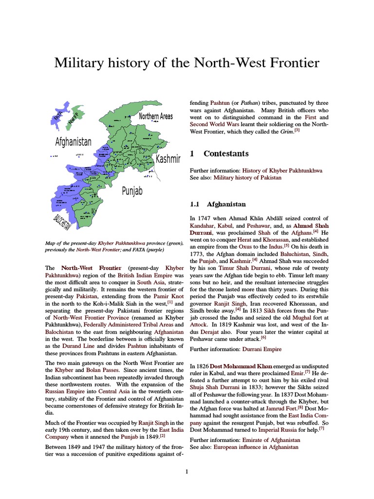 Military History of The North-West Frontier | PDF | Khyber Pakhtunkhwa ...