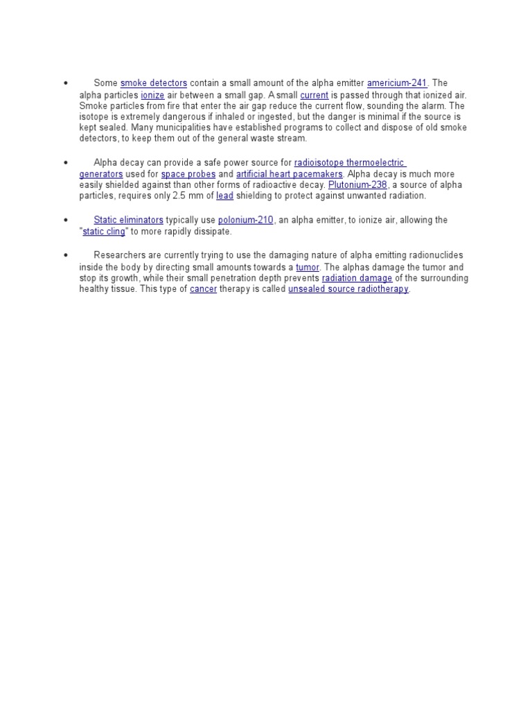 Smoke Detectors Americium-241 Ionize Current | PDF