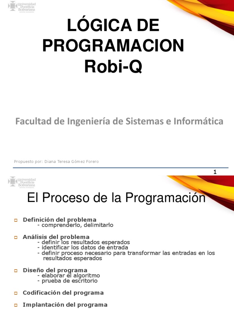 Logica y Algoritmia - El Proceso de La Programacion - RobiQ | PDF | Algoritmos | Programación de ...
