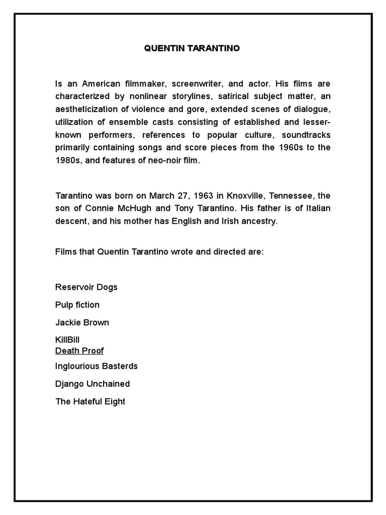 Quentin Tarantino | PDF
