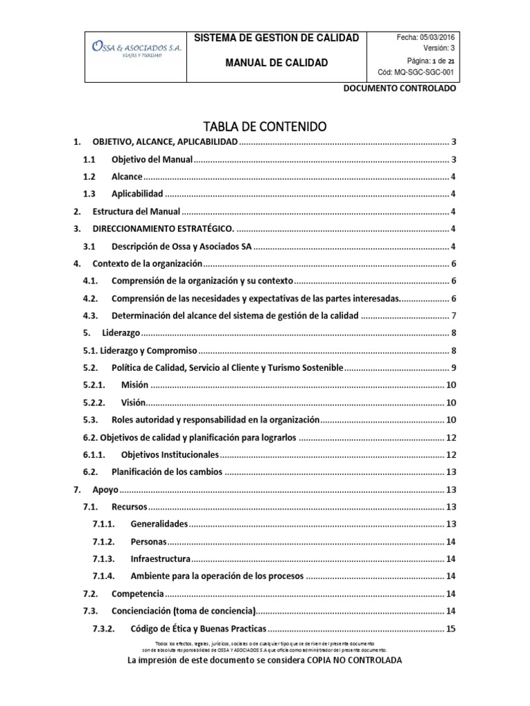 MQ-SGC-SGC-001 - Manual Integrado de Calidad | Descargar gratis PDF ...