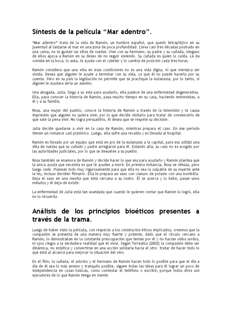 La Película Mar Adentro | PDF | Muerte | Instituciones sociales