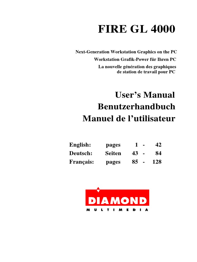 FIRE GL 4000 User's Manual | PDF | Bios | Personal Computers