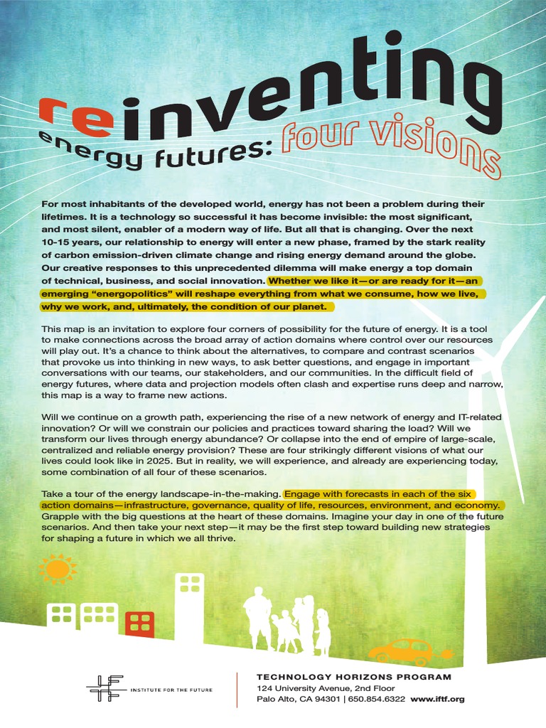Reinventing Energy Futures Four Visions 120216 | PDF | Climate ...