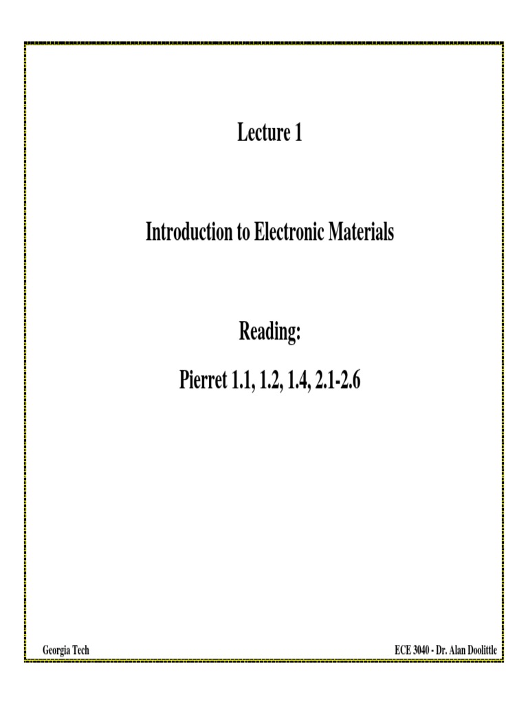 Lec1 10 | PDF | Condensed Matter Physics | Chemical Product Engineering