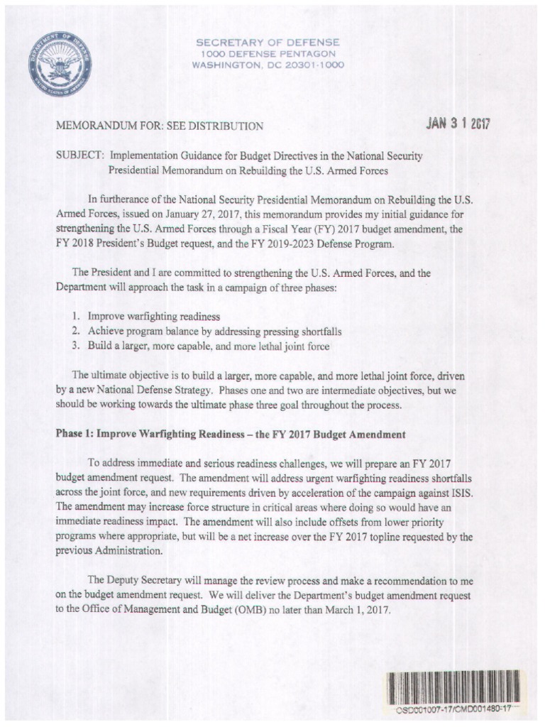 Budget Guidance Memo | PDF