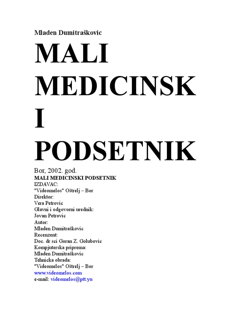 Mali Medicinski Podsetnik - Lekovi | PDF