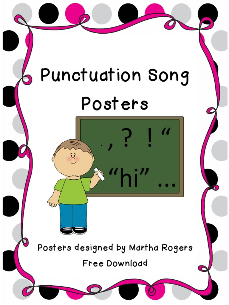 Punctuation Song Posters TPT PDF | PDF | Ellipsis | Latin Alphabet