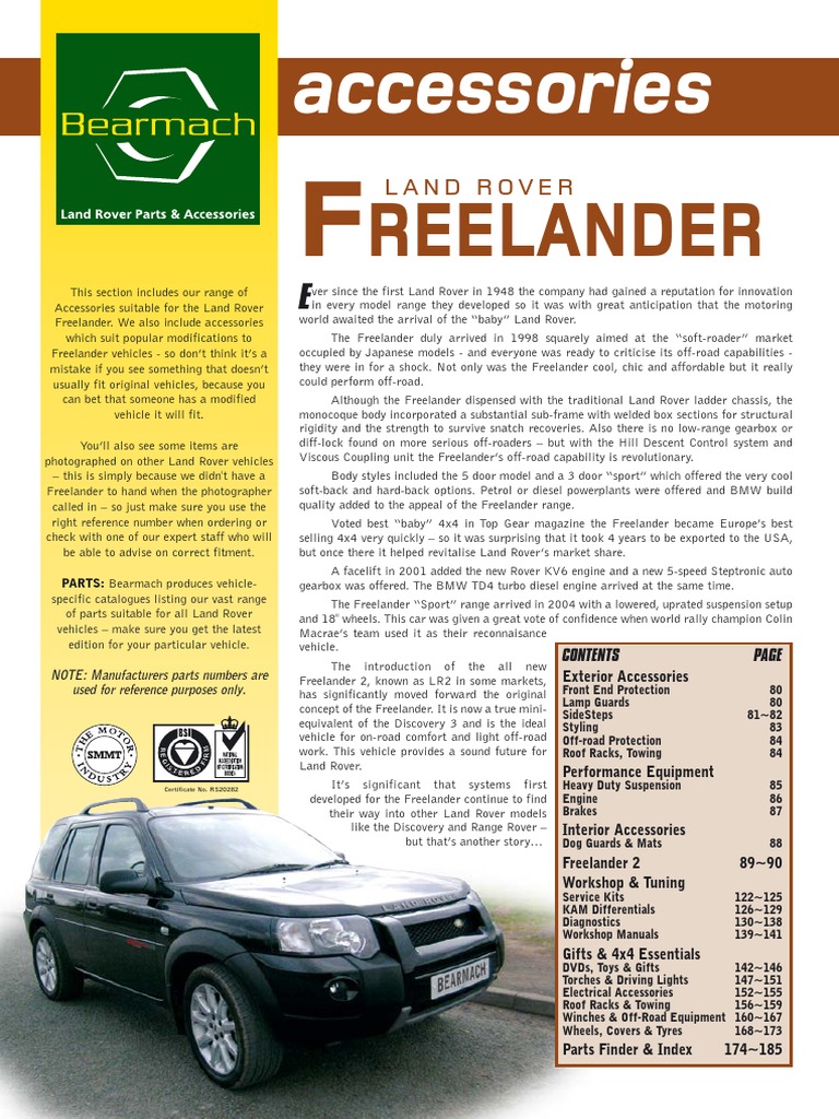 Freelander Accessories | Download Free PDF | Off Roading | Suspension ...
