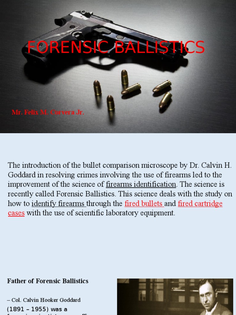 Forensic Ballistics Overview and Analysis | PDF | Cartridge (Firearms ...