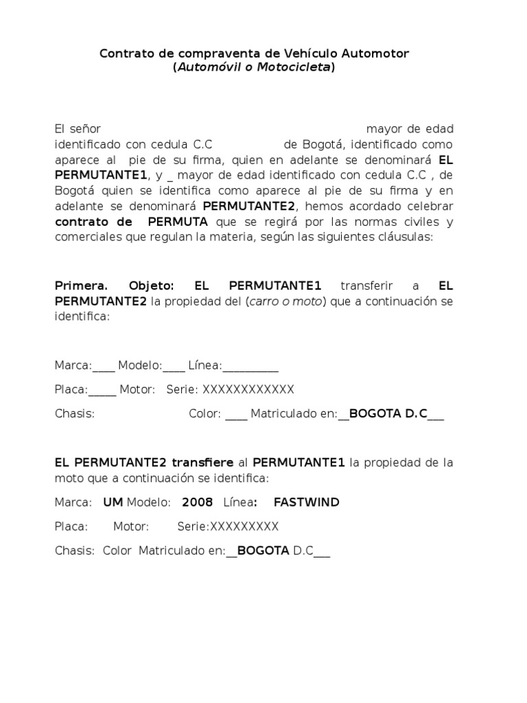 Contrato Permuta | PDF | Gobierno | Transporte
