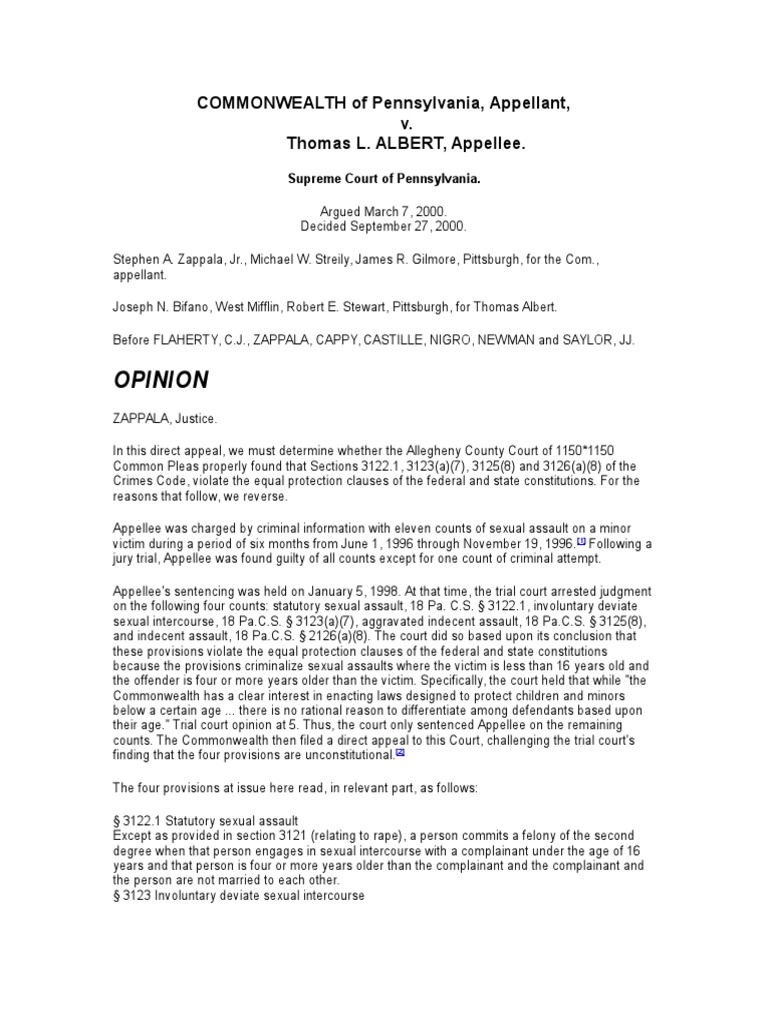 Equal Protection in Sexual Assault Laws | PDF | Suspect Classification ...