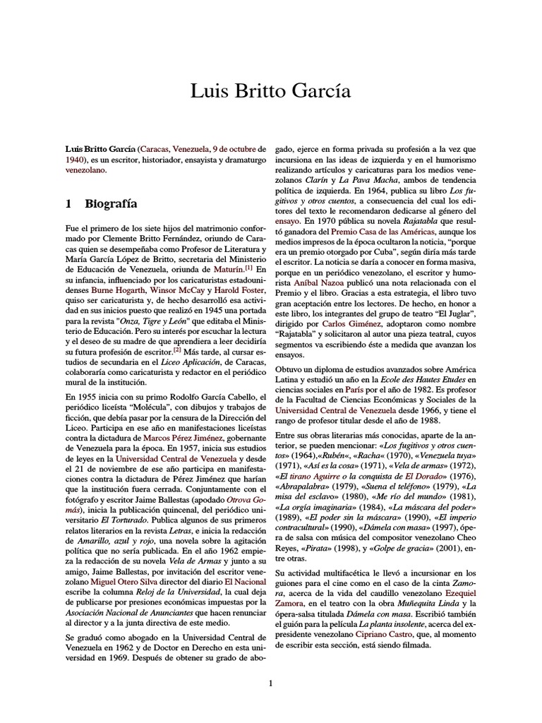 Luis Britto García | PDF