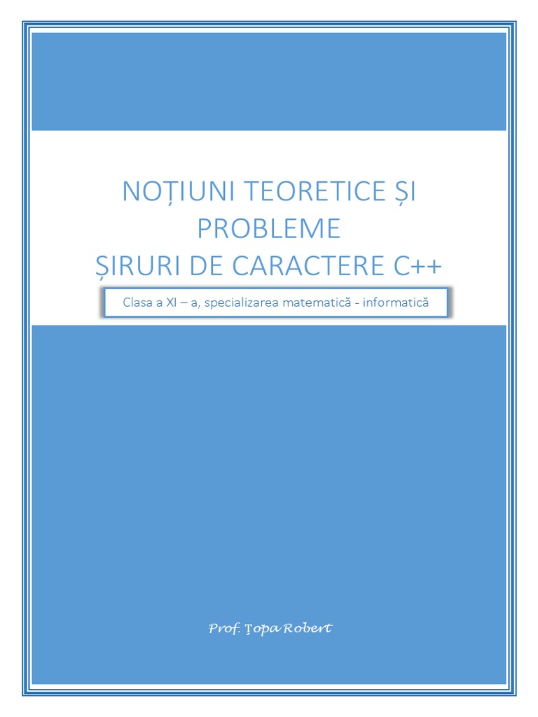Siruri de Caractere | PDF