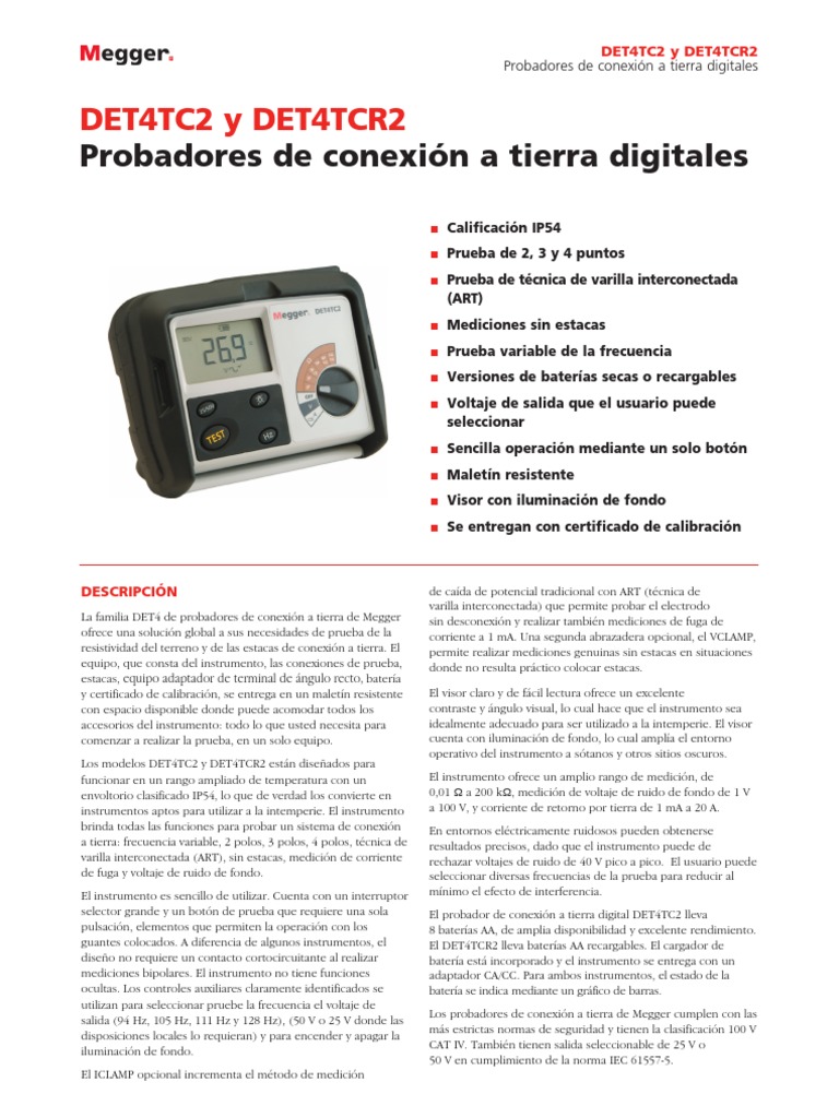 DET4TC2 DET4TCR2 DS Es V07 PDF | PDF | Batería (electricidad ...