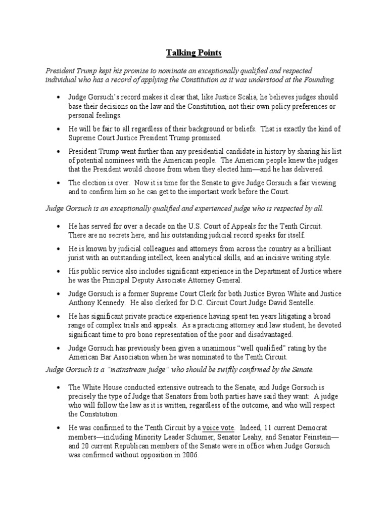 Talking Points | Judiciaries | Government