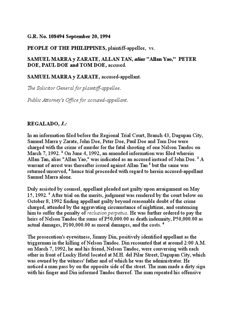 People v. Marra (1994) | PDF | Confession (Law) | Right To Silence