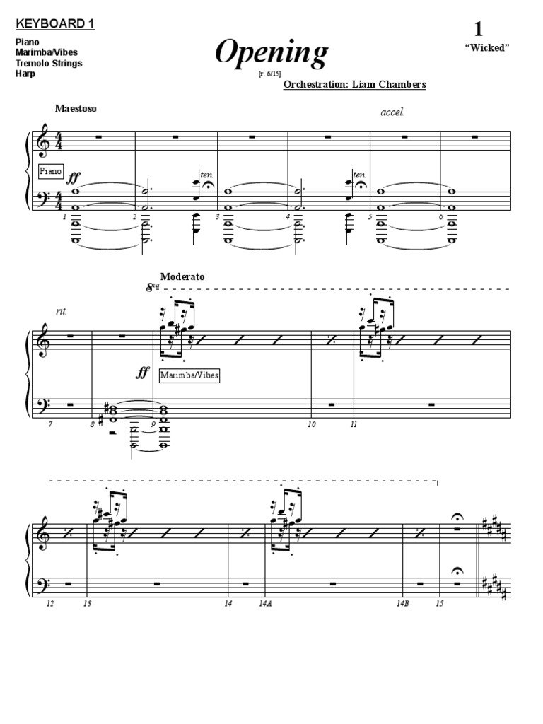 Wicked Opening 1 Keyboard 1 PDF | PDF