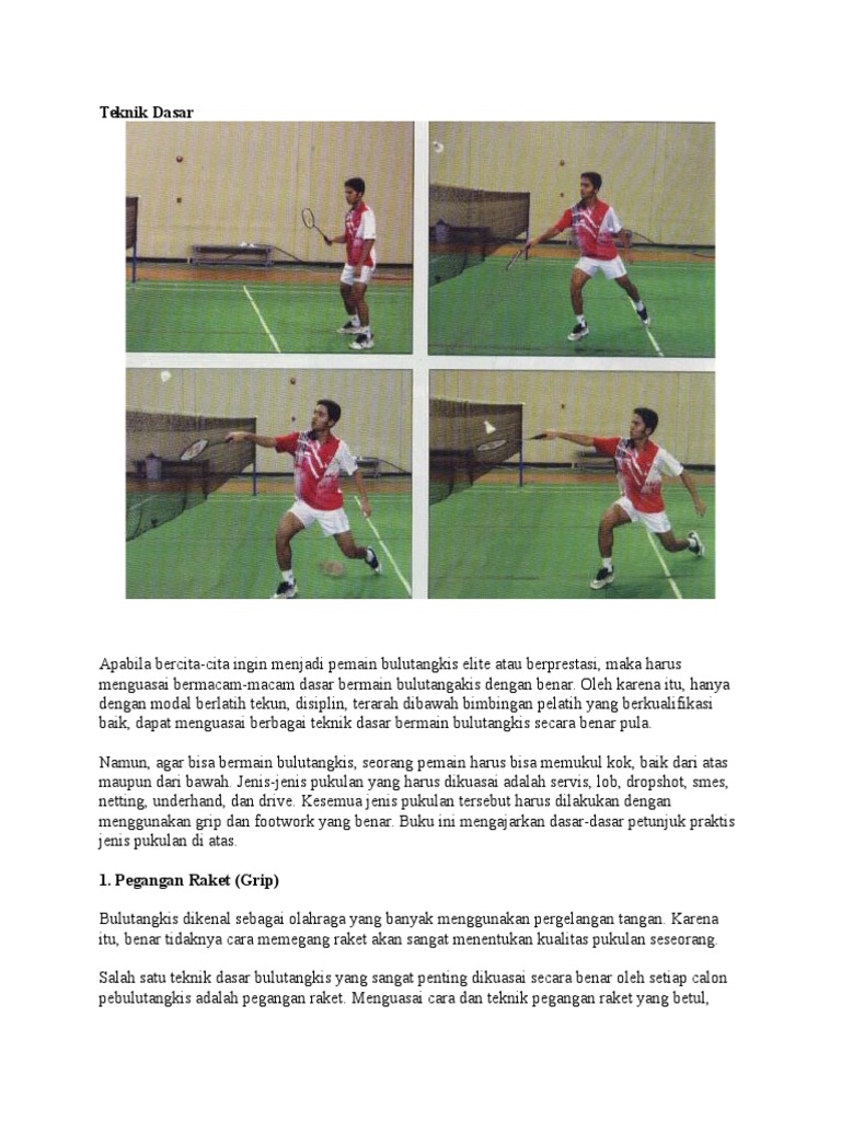 Teknik Dasar Bulu Tangkis | PDF