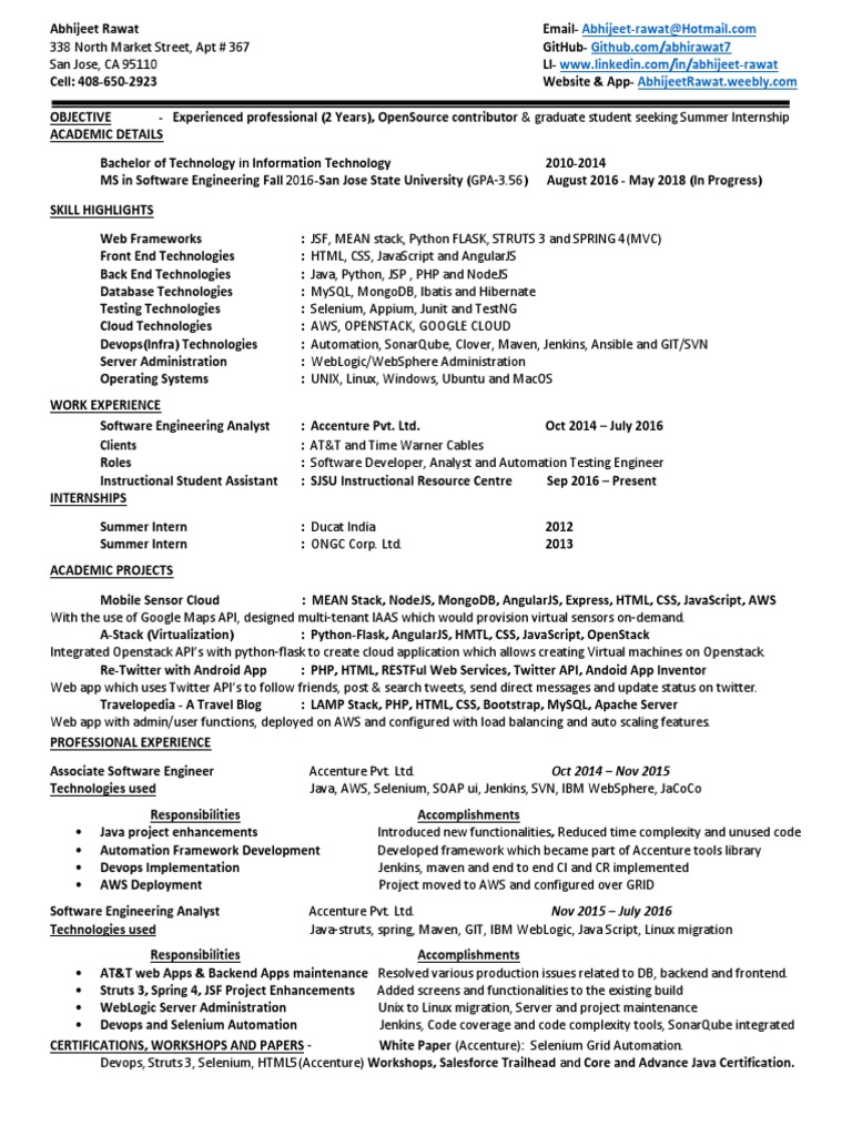 Abhijeet Rawat Resume | PDF
