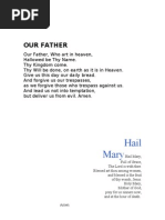 Prayers (Hail Mary and The Lord's Prayer) | PDF