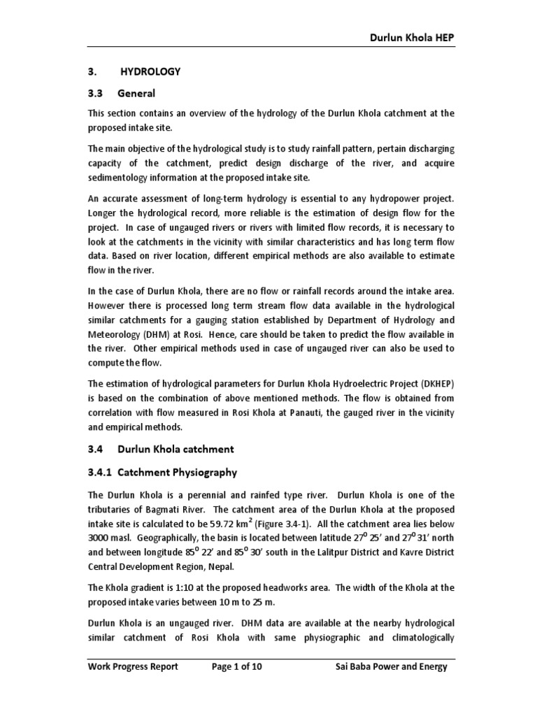 Hydrology Sample | PDF | Hydrology | Drainage Basin