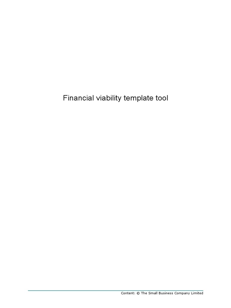 Financial Viability Template Tool | PDF