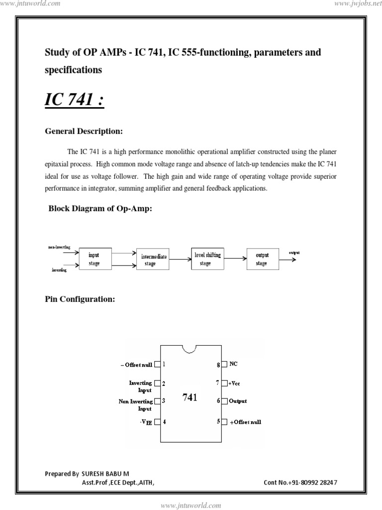 Analog and Digital IC Applications Lab Manual | PDF