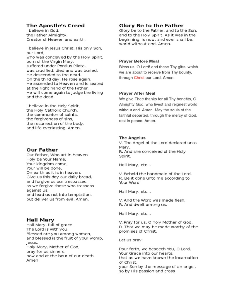 Daily Prayers | PDF | God The Father | Jesus