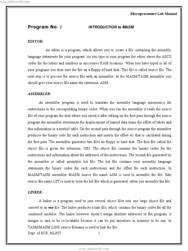 Mpi Lab Manul r09 Jwfiles | PDF | Assembly Language | Computer File