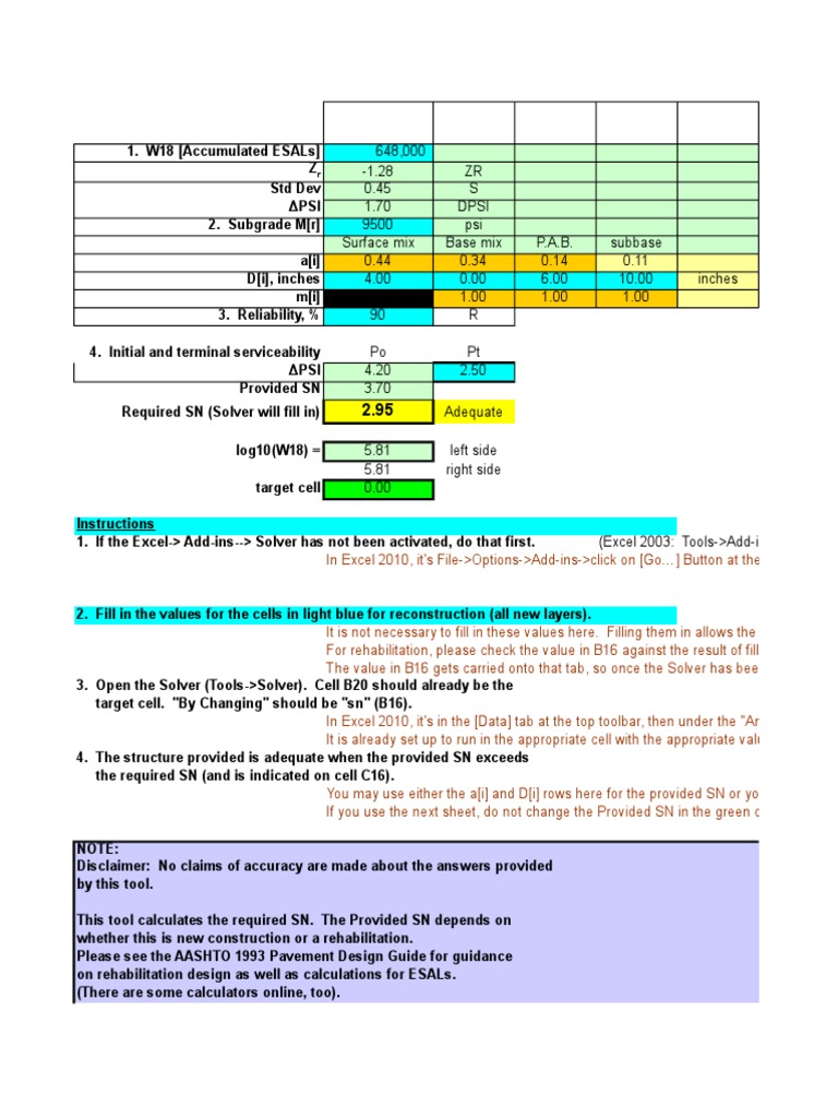 Pavement Design SN Calculation Guide | PDF
