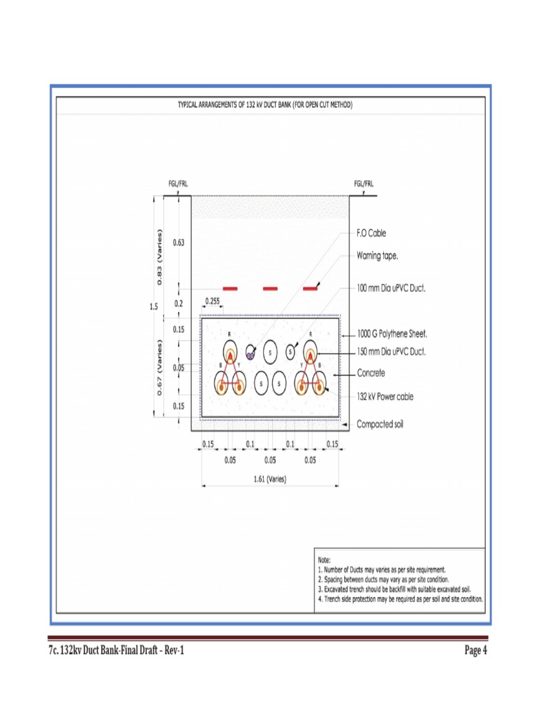 132kV Duct Bank Final Draft Rev 1 | PDF | Career & Growth