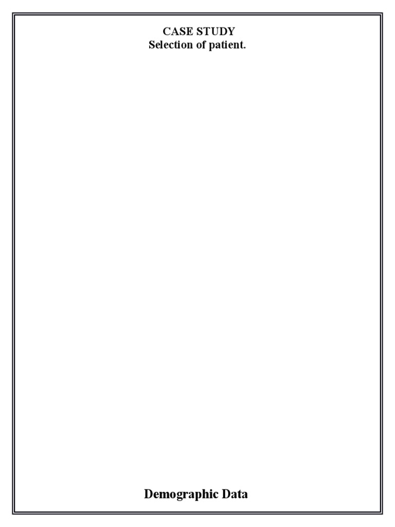 Medical Surgical Nursing Case Study Format | PDF