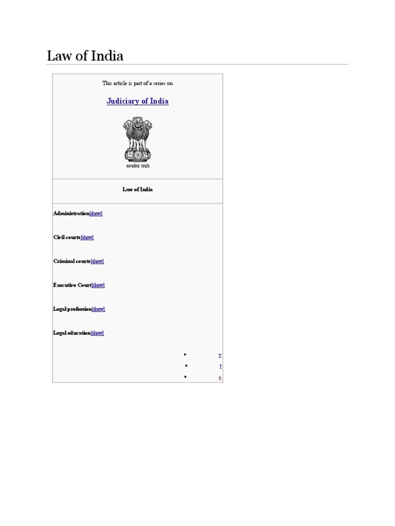 Law of India | PDF | Law